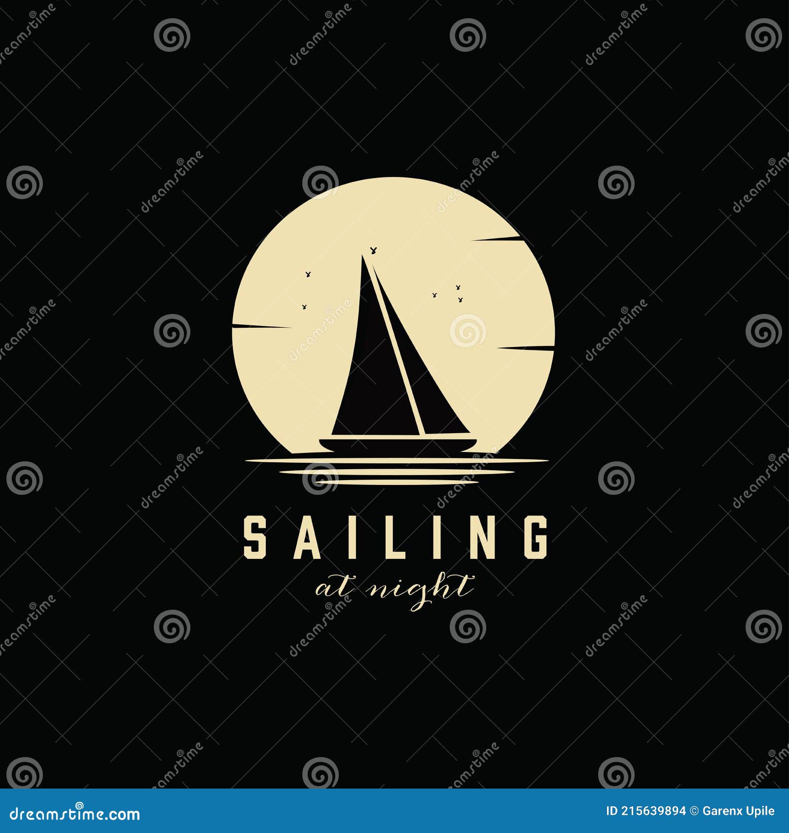 Simple Sailing Yacht Silhouette Logo Design Inspiration Stock ...
