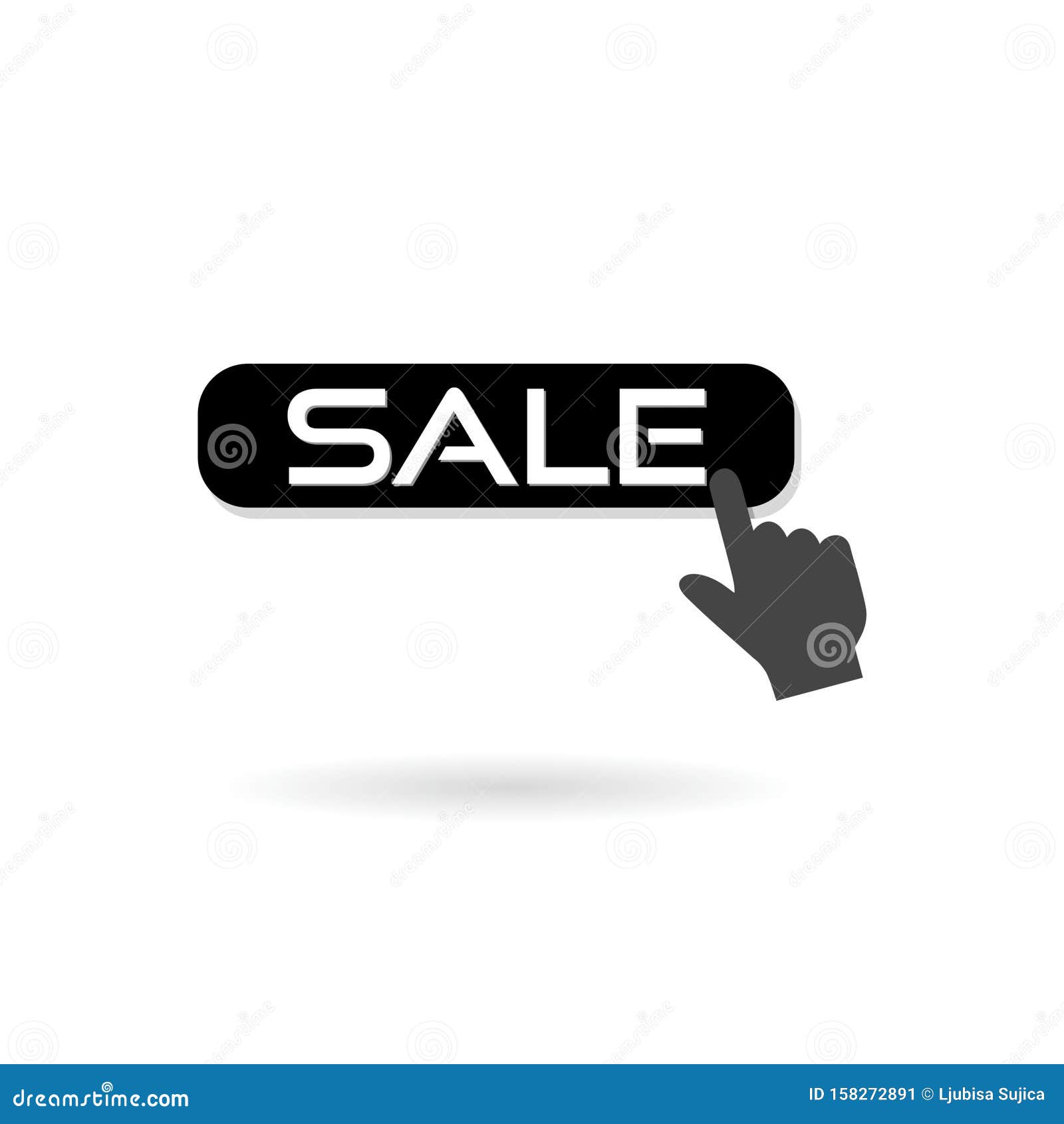 Simple Sale Sign. Abstract Sale Button Stock Vector - Illustration of ...