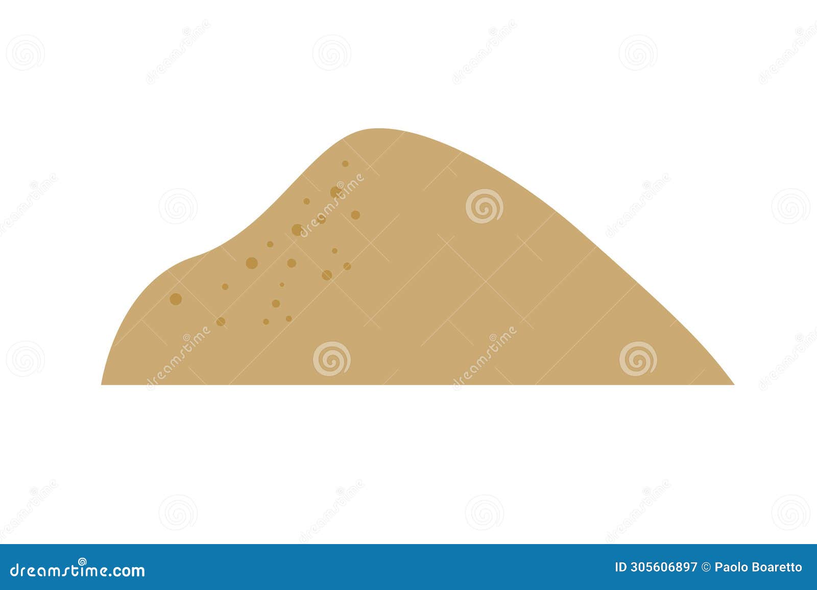 Simple sand icon. Gravel stock illustration. Illustration of pile ...