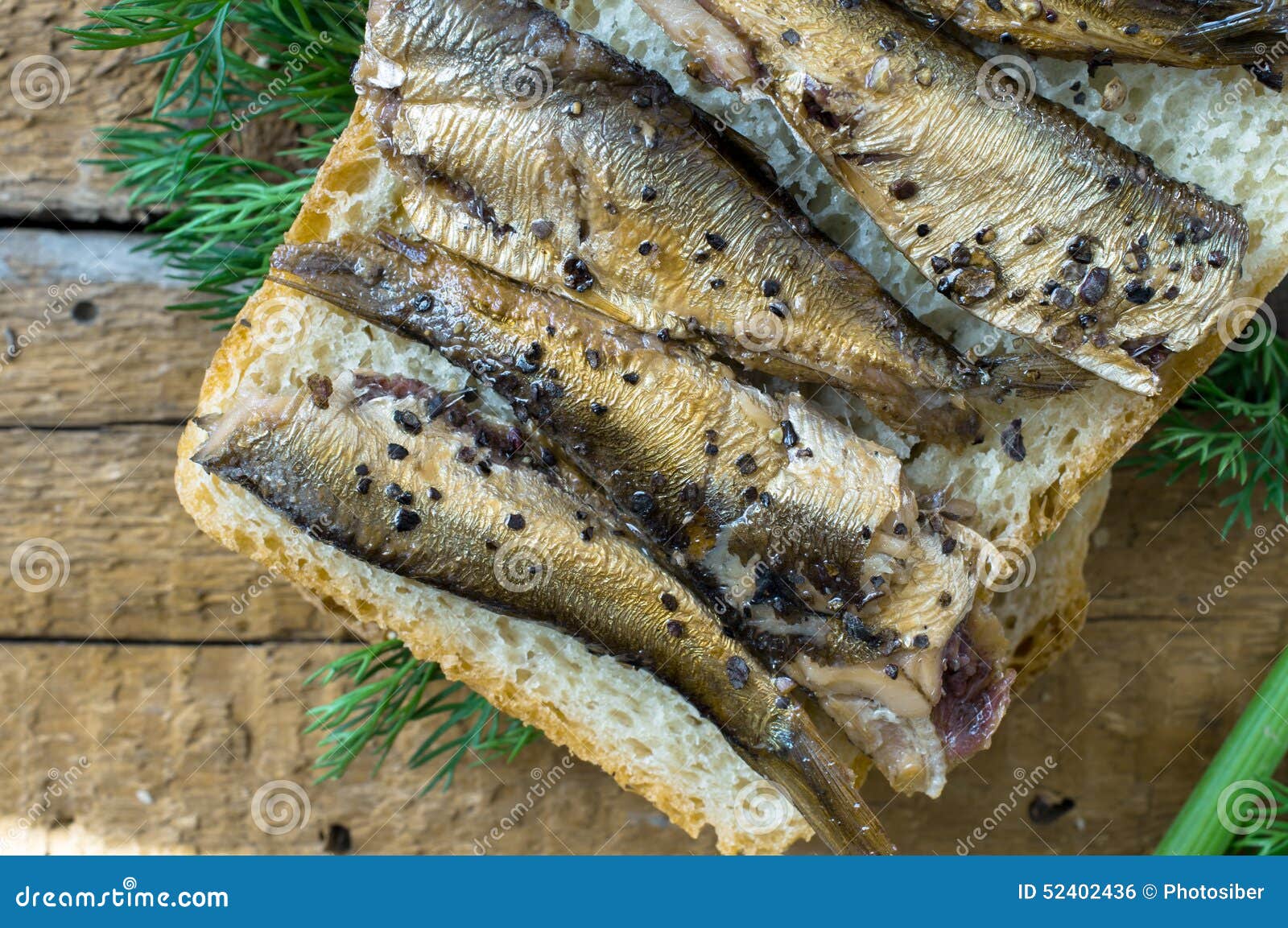 Simple Sandwich with Sardines Stock Photo - Image of sandwich, dinner ...