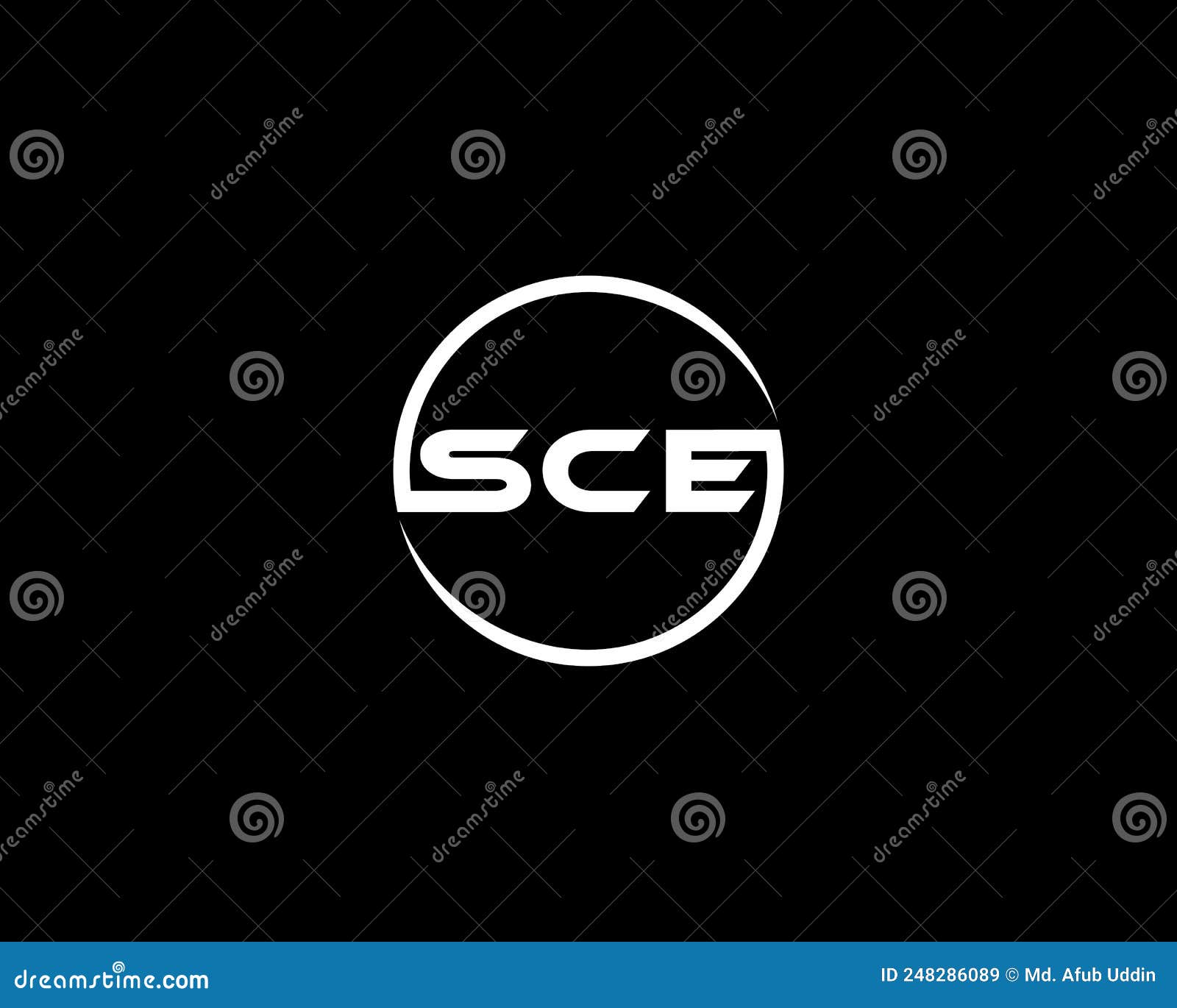 Simple SCE Logo Design stock vector. Illustration of geometric - 248286089