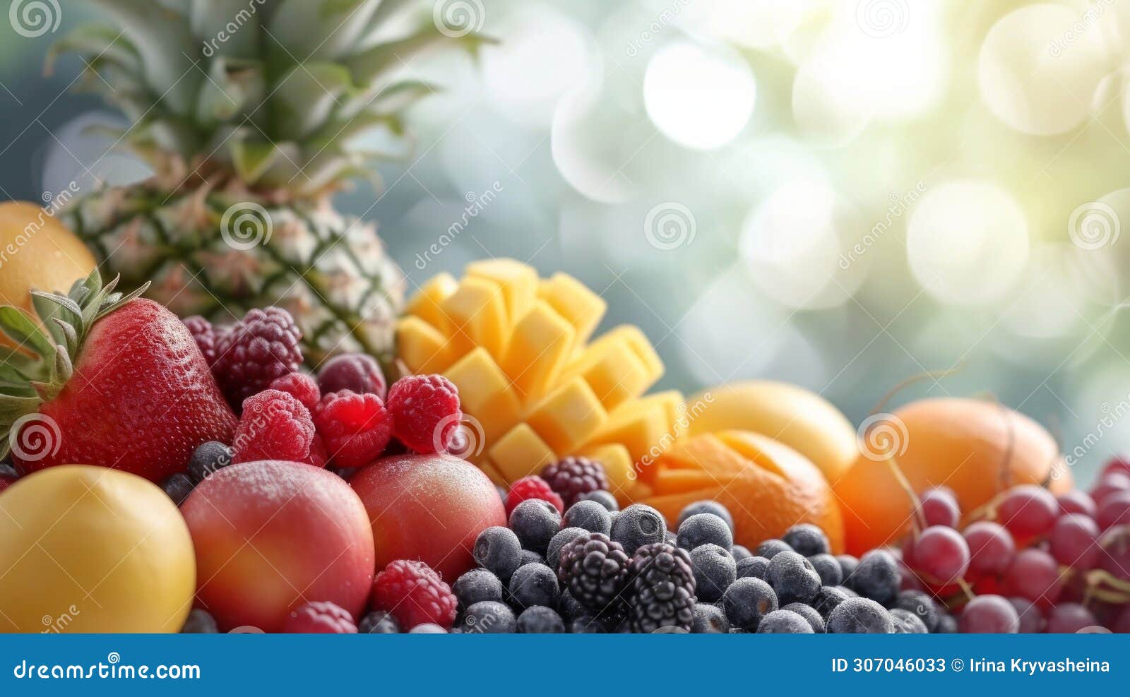 Simple Scenes Featuring Exotic Fruits and Berries Stock Image - Image ...