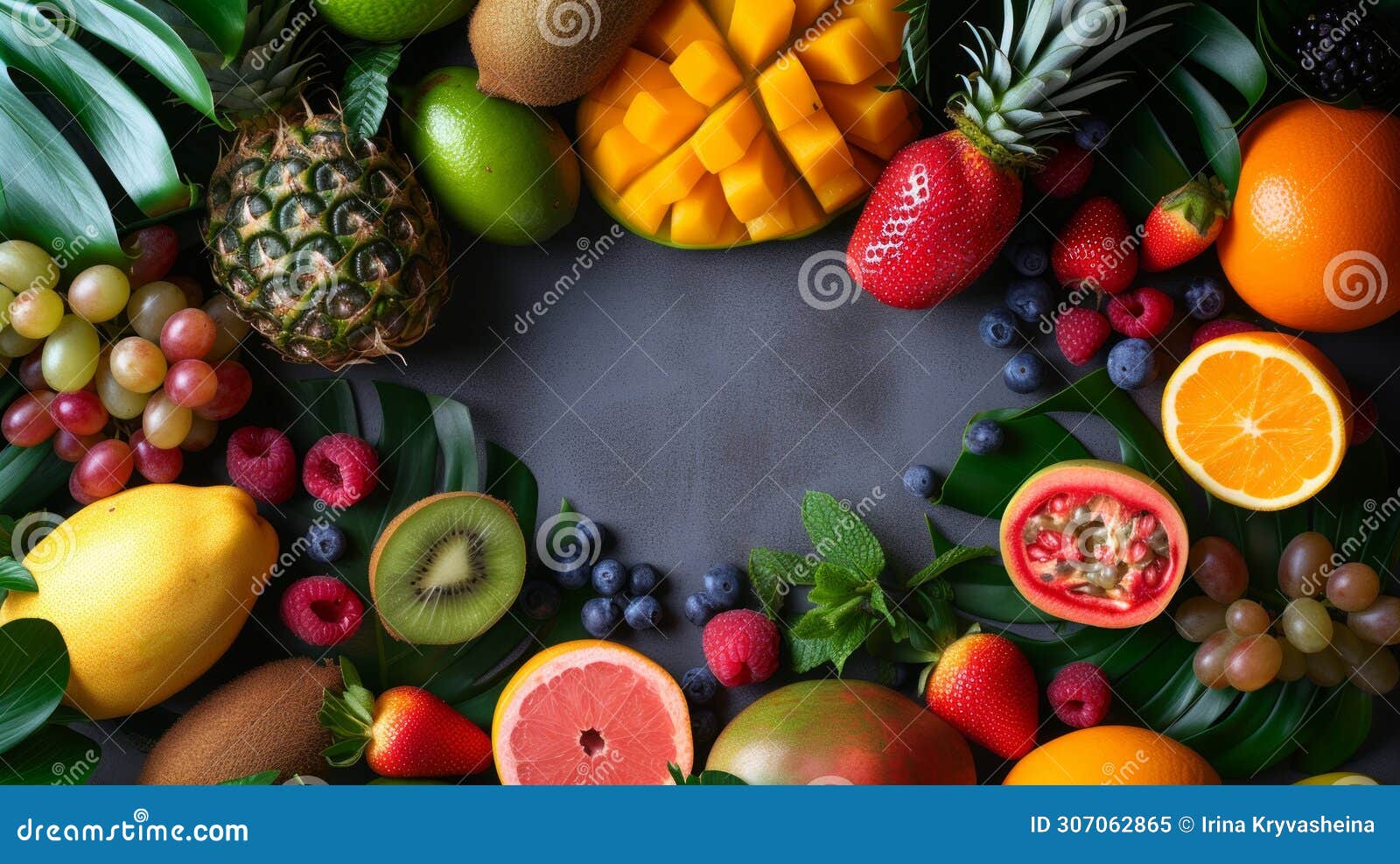 Simple Scenes Featuring Exotic Fruits and Berries Stock Image - Image ...