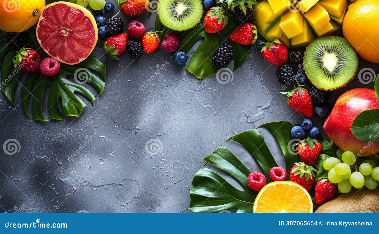 Simple Scenes Featuring Exotic Fruits and Berries Stock Photo - Image ...