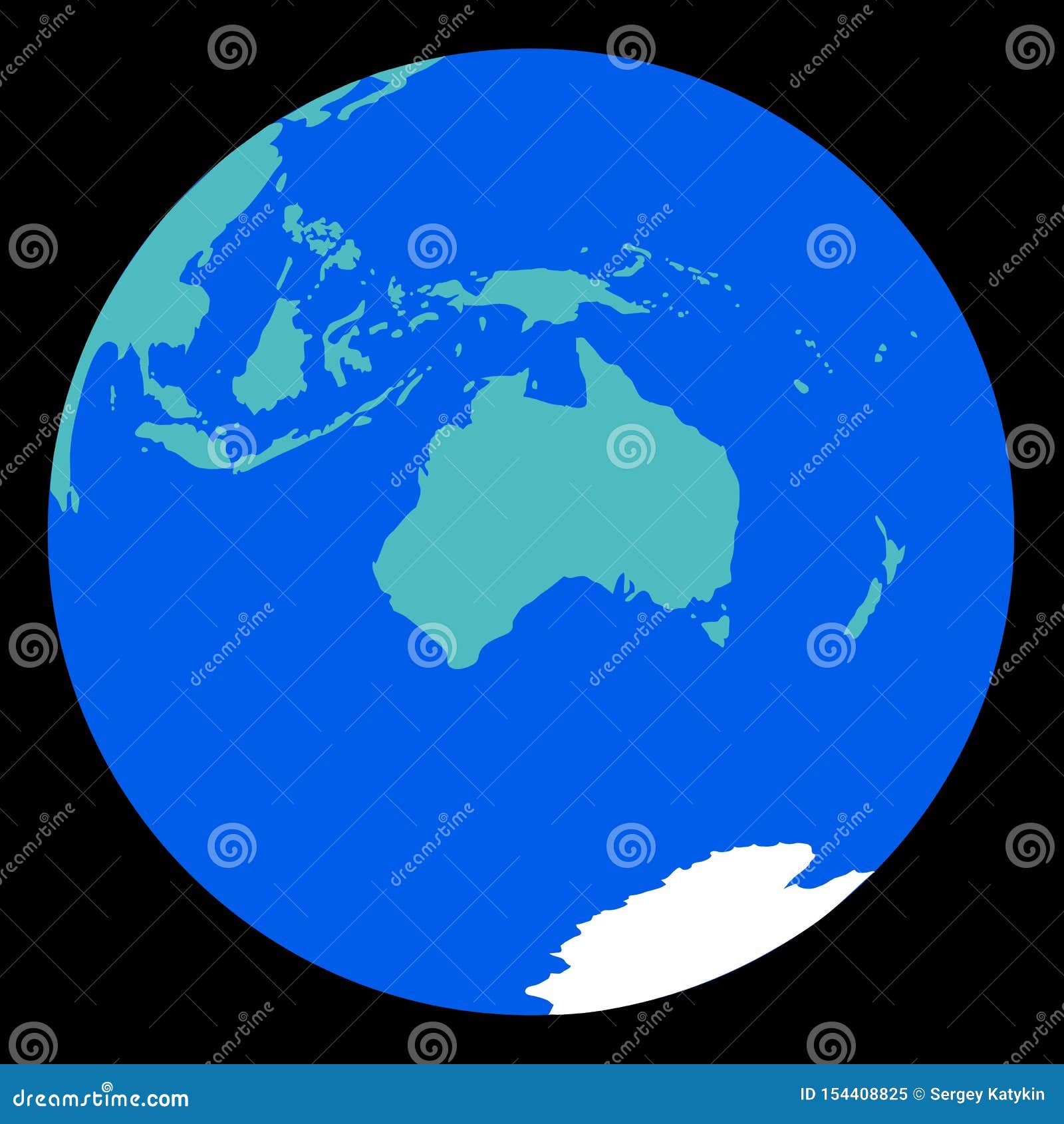A Simple, Schematic Image of the Globe. Stock Vector - Illustration of ...