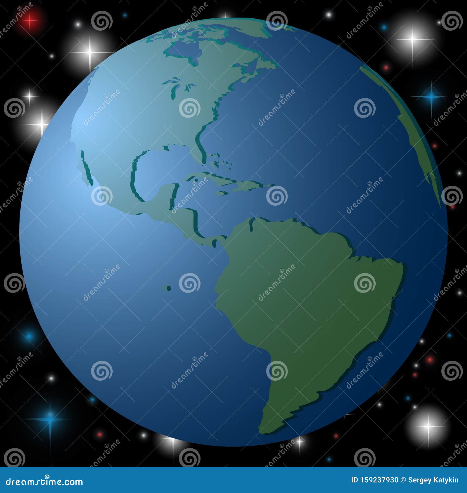 A Simple, Schematic Image of the Globe. Stock Vector - Illustration of ...