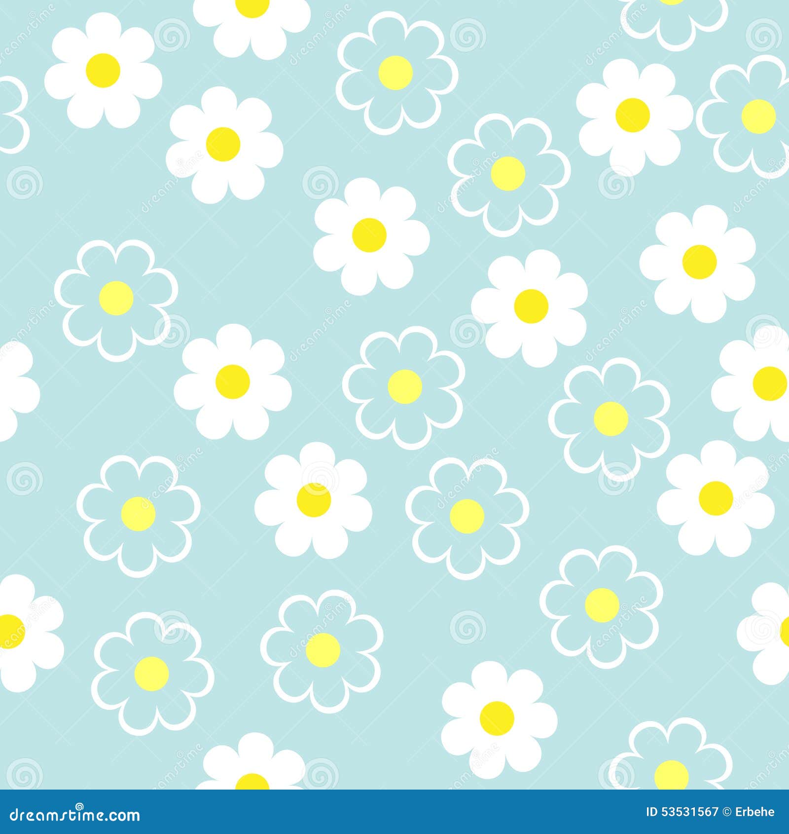 Simple Schematic White Flowers on a Blue Background. Floral Seam Stock ... Simple Schematic White Flowers on a Blue Background. Floral Seam Stock ...