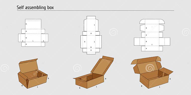 Simple Scheme Template Self Assembling Box. Layout for Laser Cutting ...
