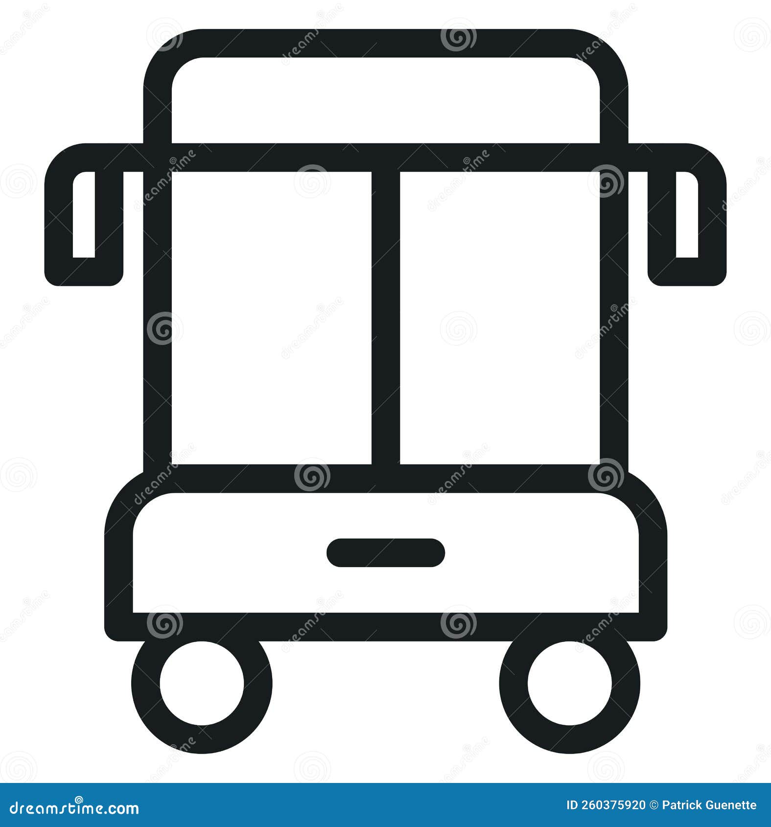 Simple school bus, icon stock vector. Illustration of transportation ...