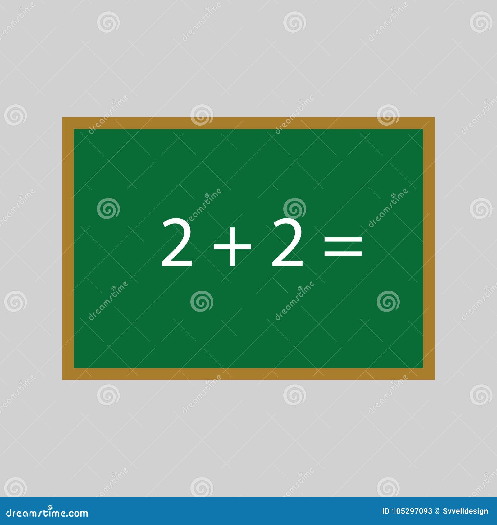 Simple School Green Board Vector Illustration Stock Vector ...