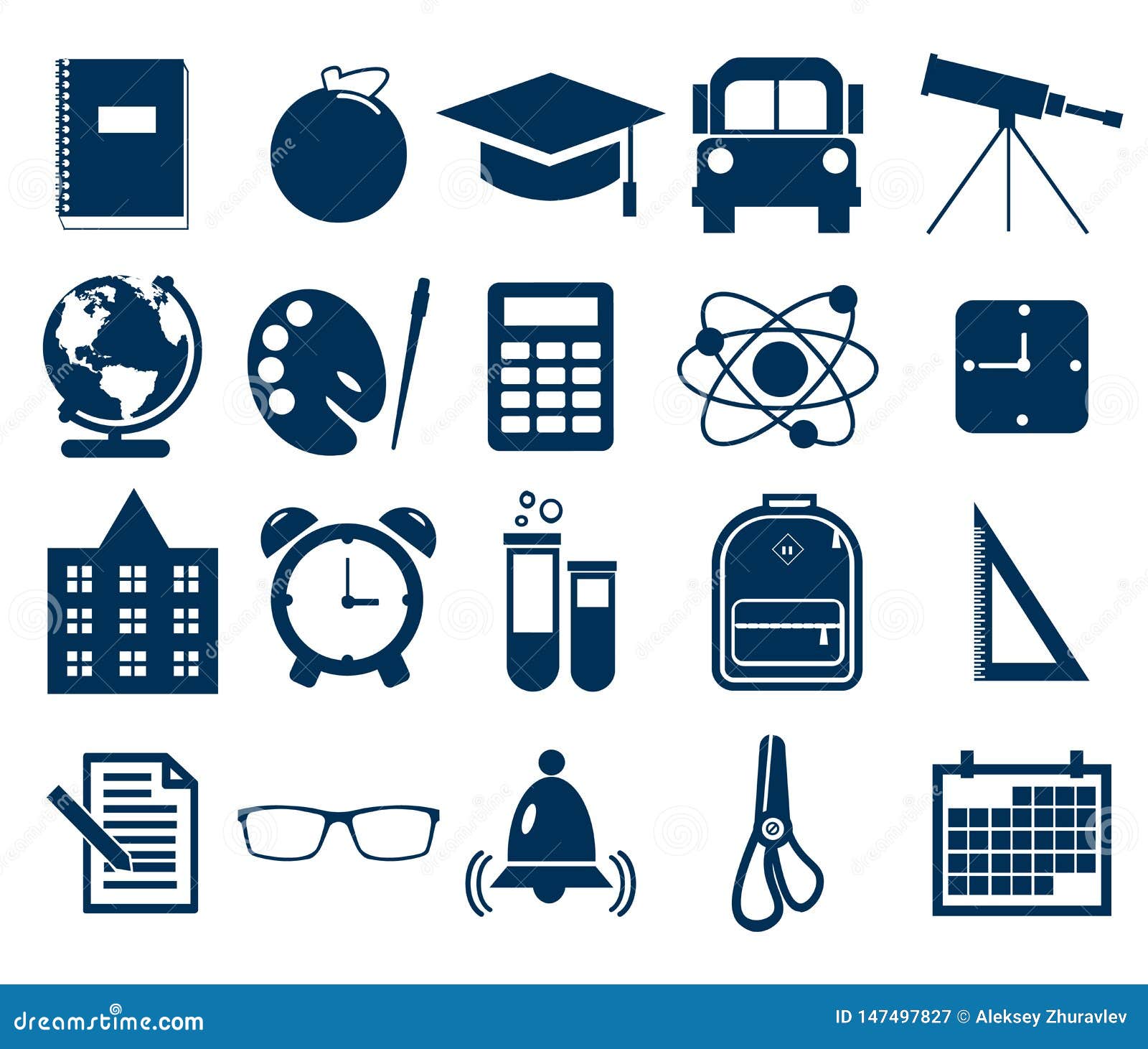 Simple School Icons Set. Universal School Icon To Use for Web and ...