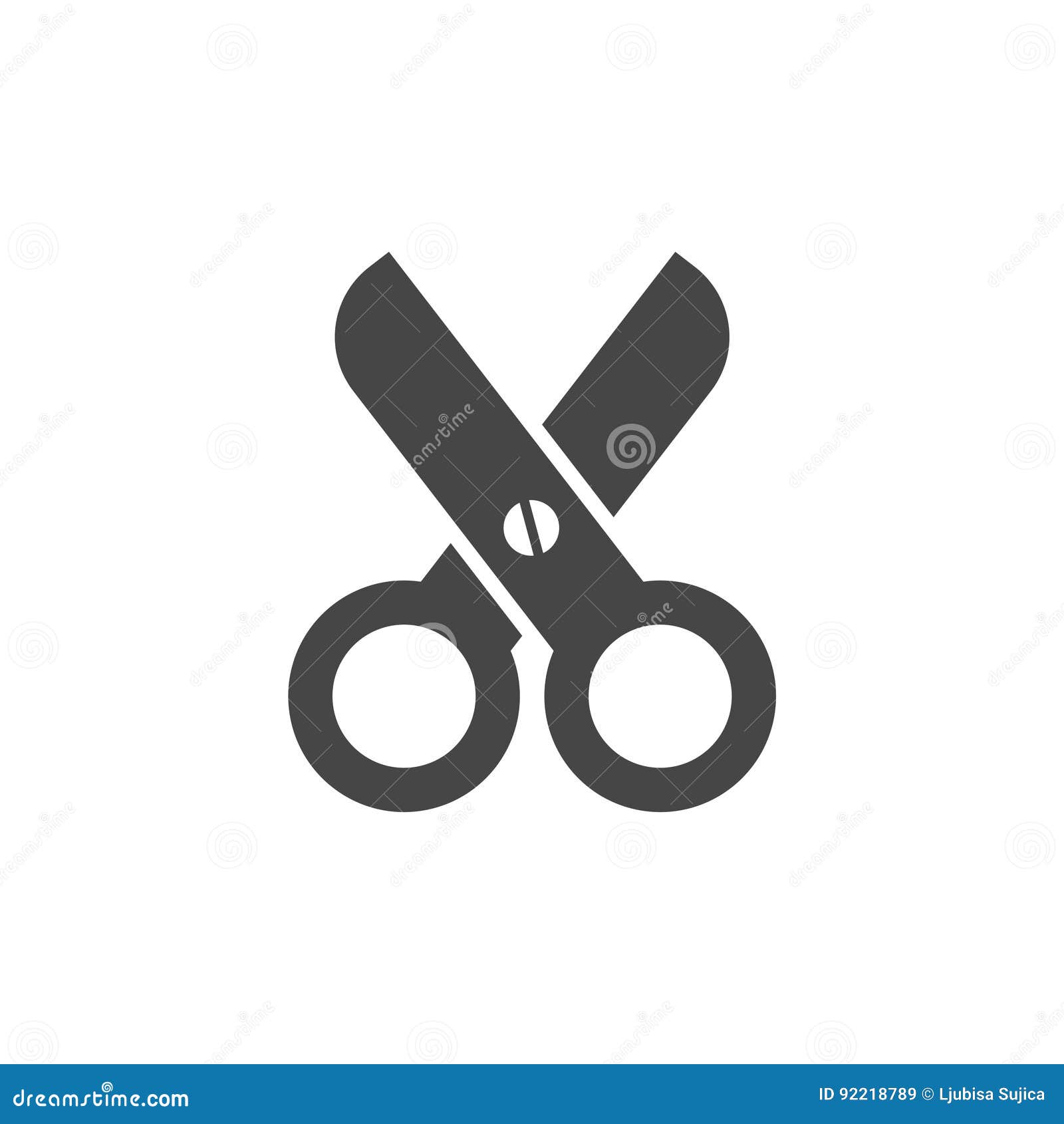Simple Scissors Symbol Icon Vector Illustration | CartoonDealer.com ...