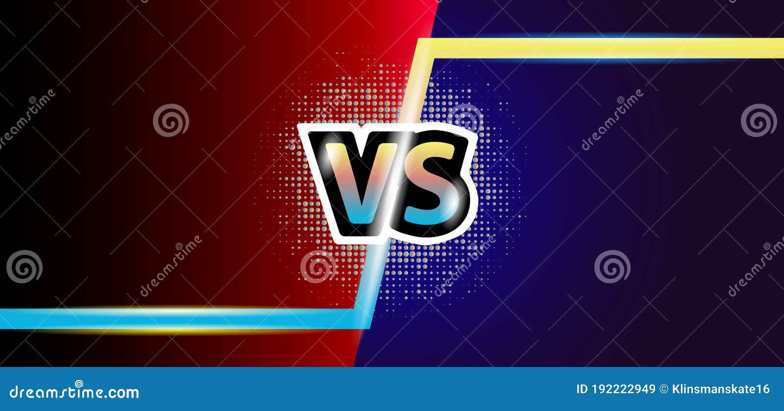 VS Frame. Versus Pop Art Design On Transparent Background, Comic With ...