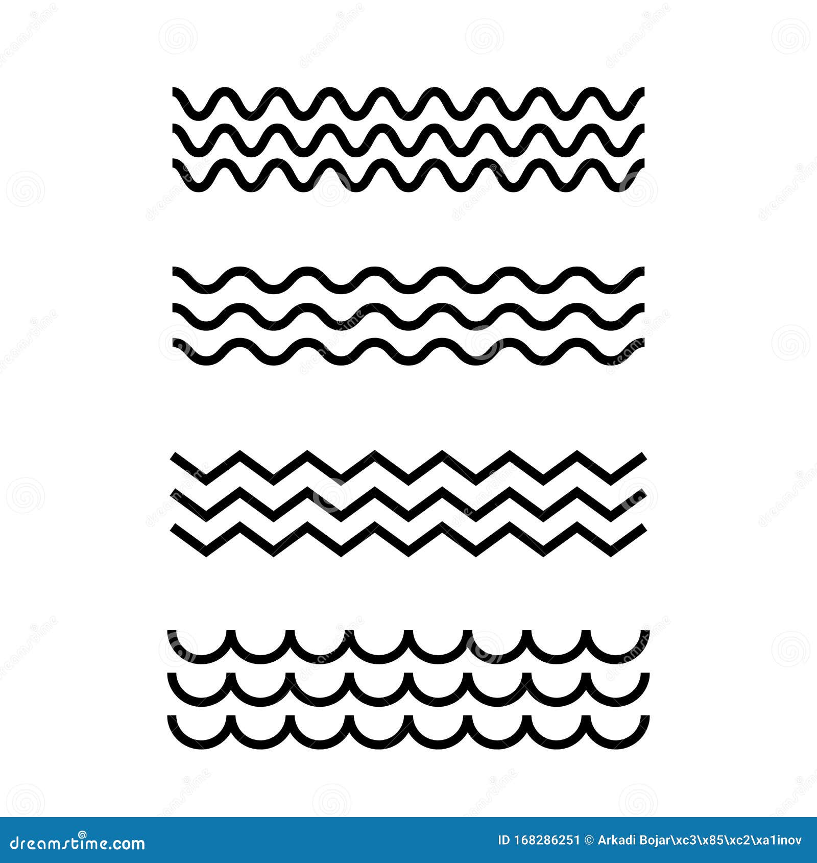 Sea waves icon stock vector. Illustration of curve, elements - 168286251
