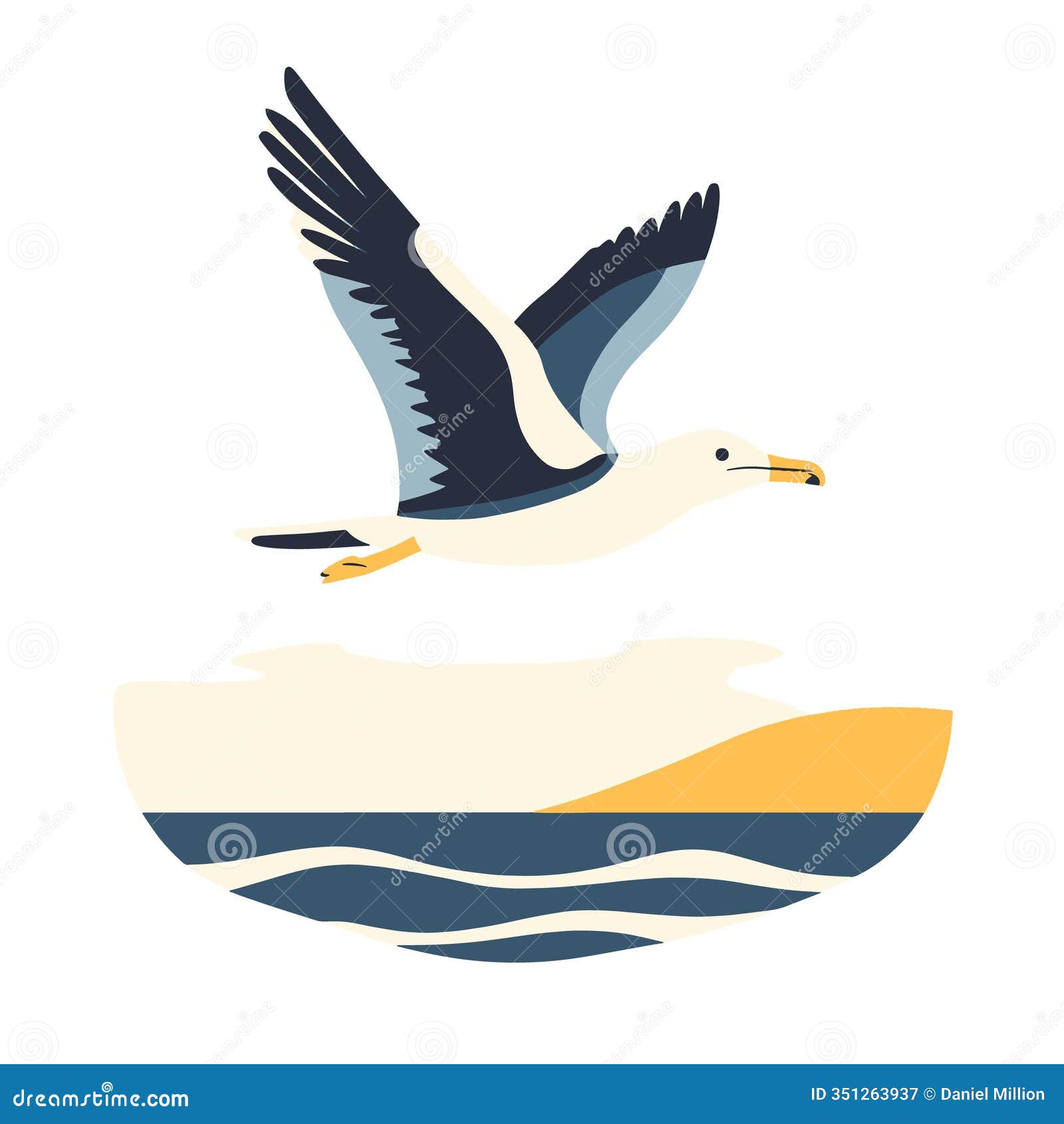 Simple Seagull Logo Black Outline Line Set Silhouette Logo Icon Designs ...