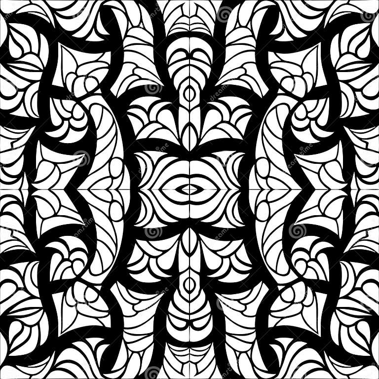 Simple Seamless Abstract Black and White Pattern, Texture Stock ...