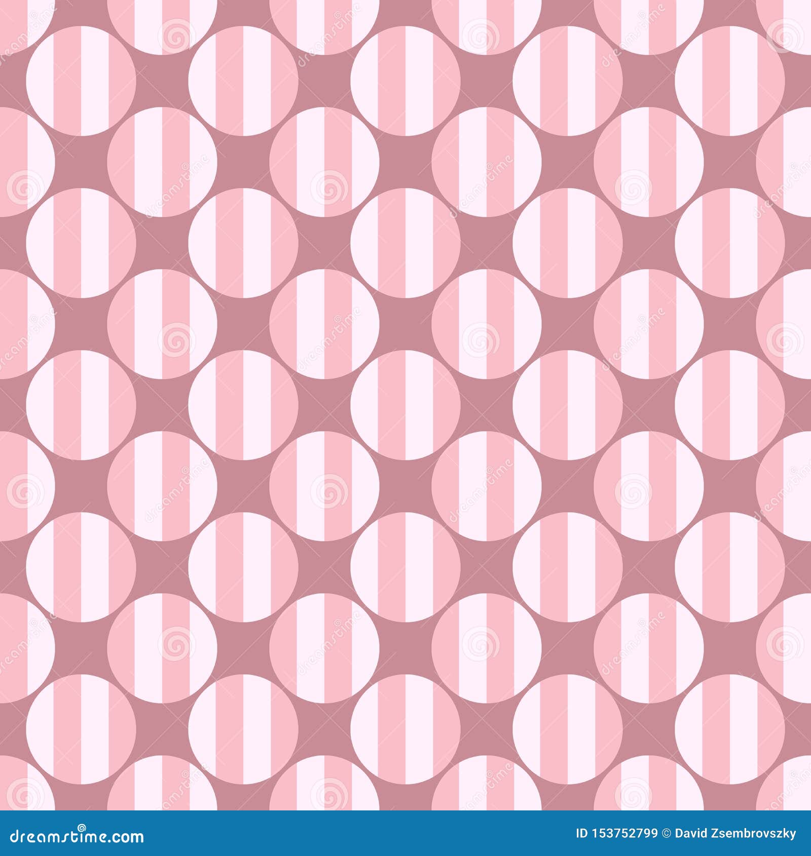 Simple Seamless Circle Pattern Background - Pink Vector Graphic Stock ...