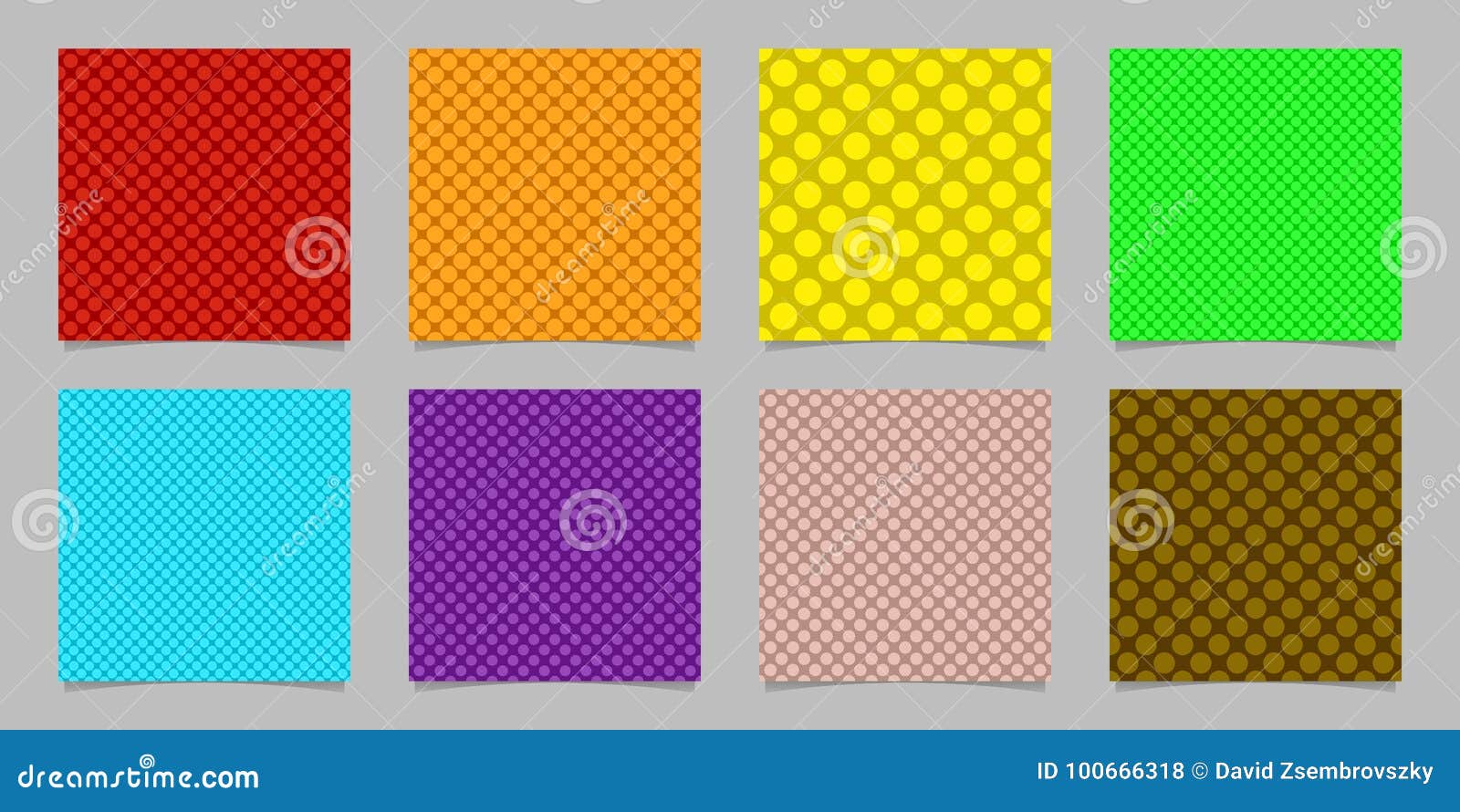 Simple Seamless Dot Background Pattern Design Set - Squared Vector ...