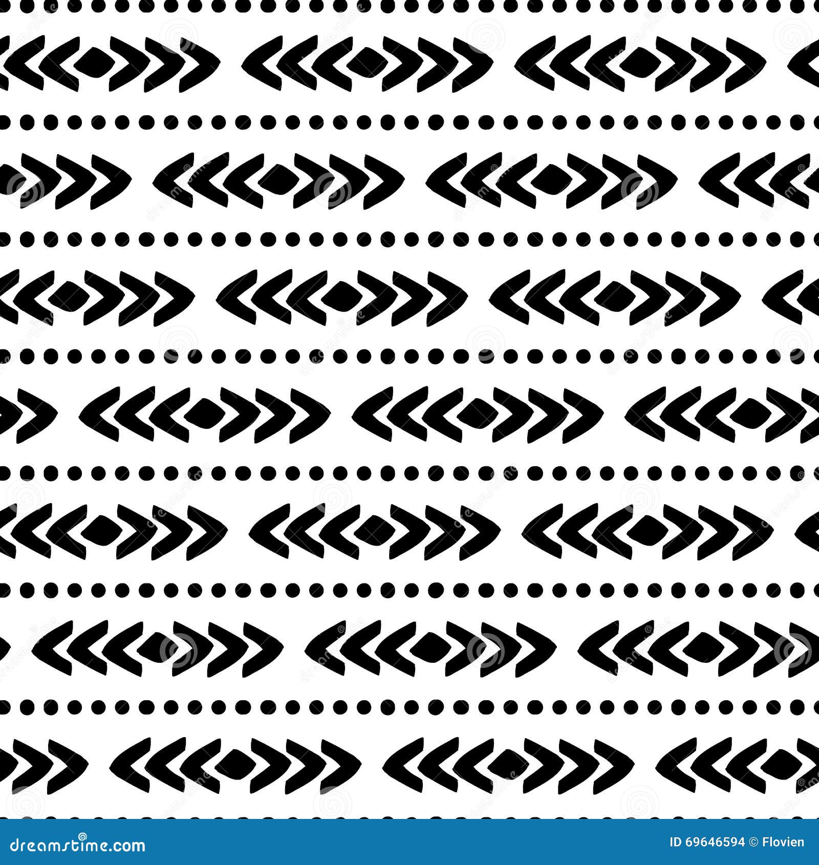 Simple Seamless Ethnic Pattern. Vector Illustration. Stock Vector ...