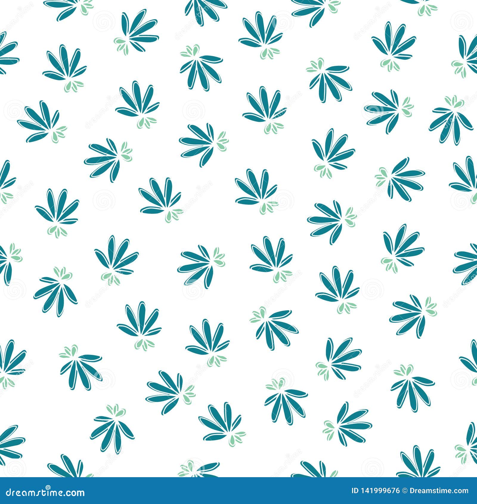 Simple Seamless Floral Pattern Stock Illustration - Illustration of ...