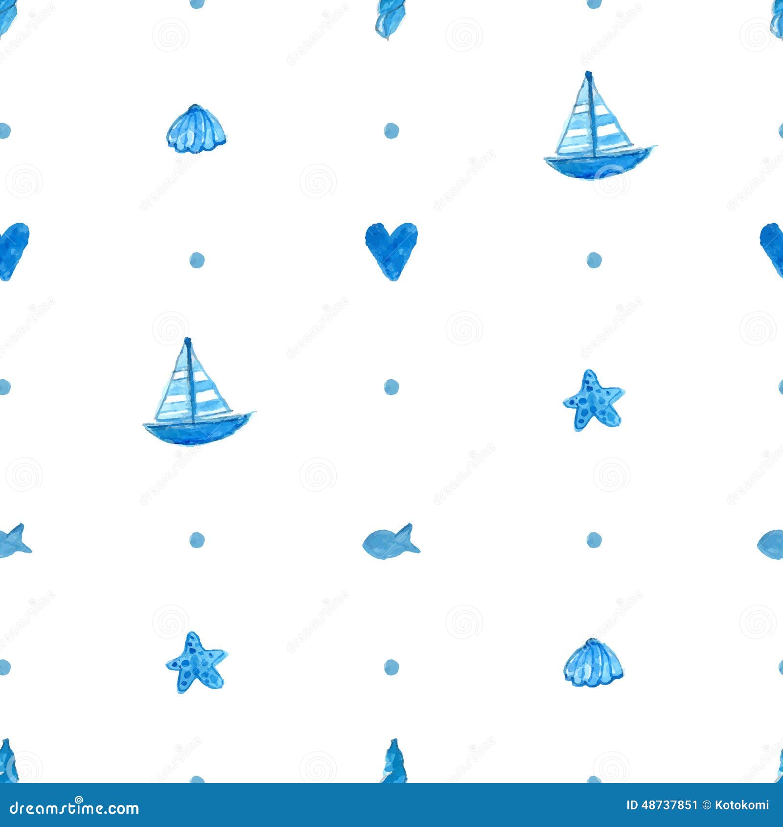 Seamless Nautical Preppy Theme Vector Background Wallpaper ...