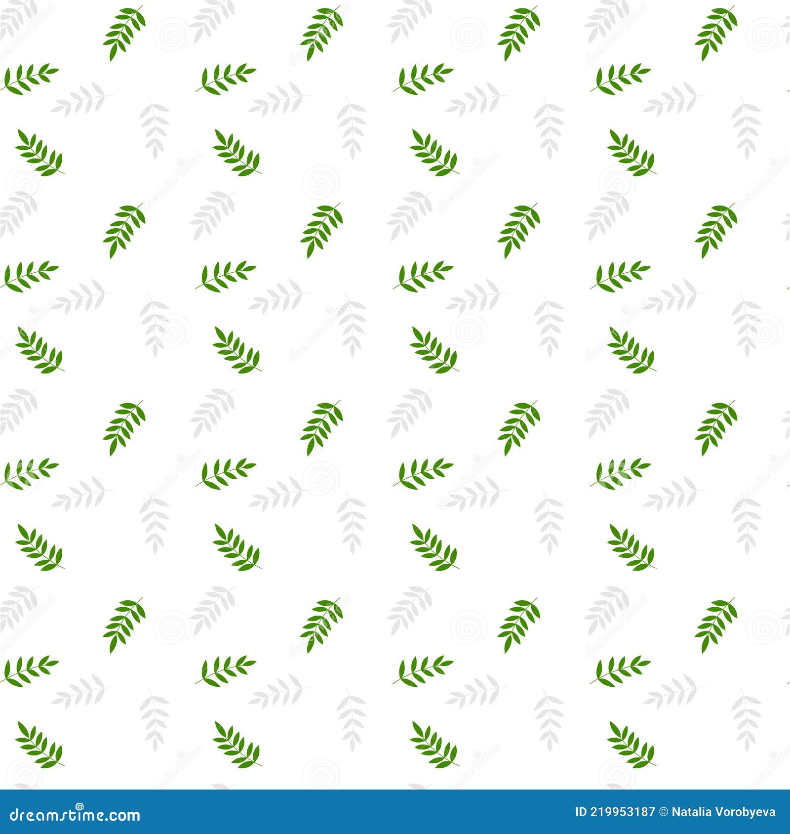 Simple Seamless Pattern with Green Leaves for Paper, Fabric, Textile ...