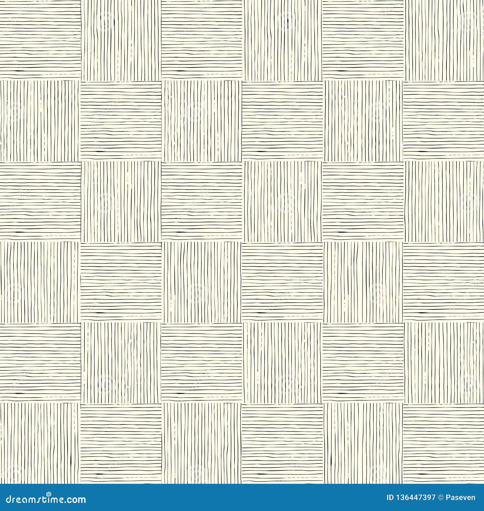 Simple Seamless Pattern with Hand Drawn Stripes Stock Vector ...