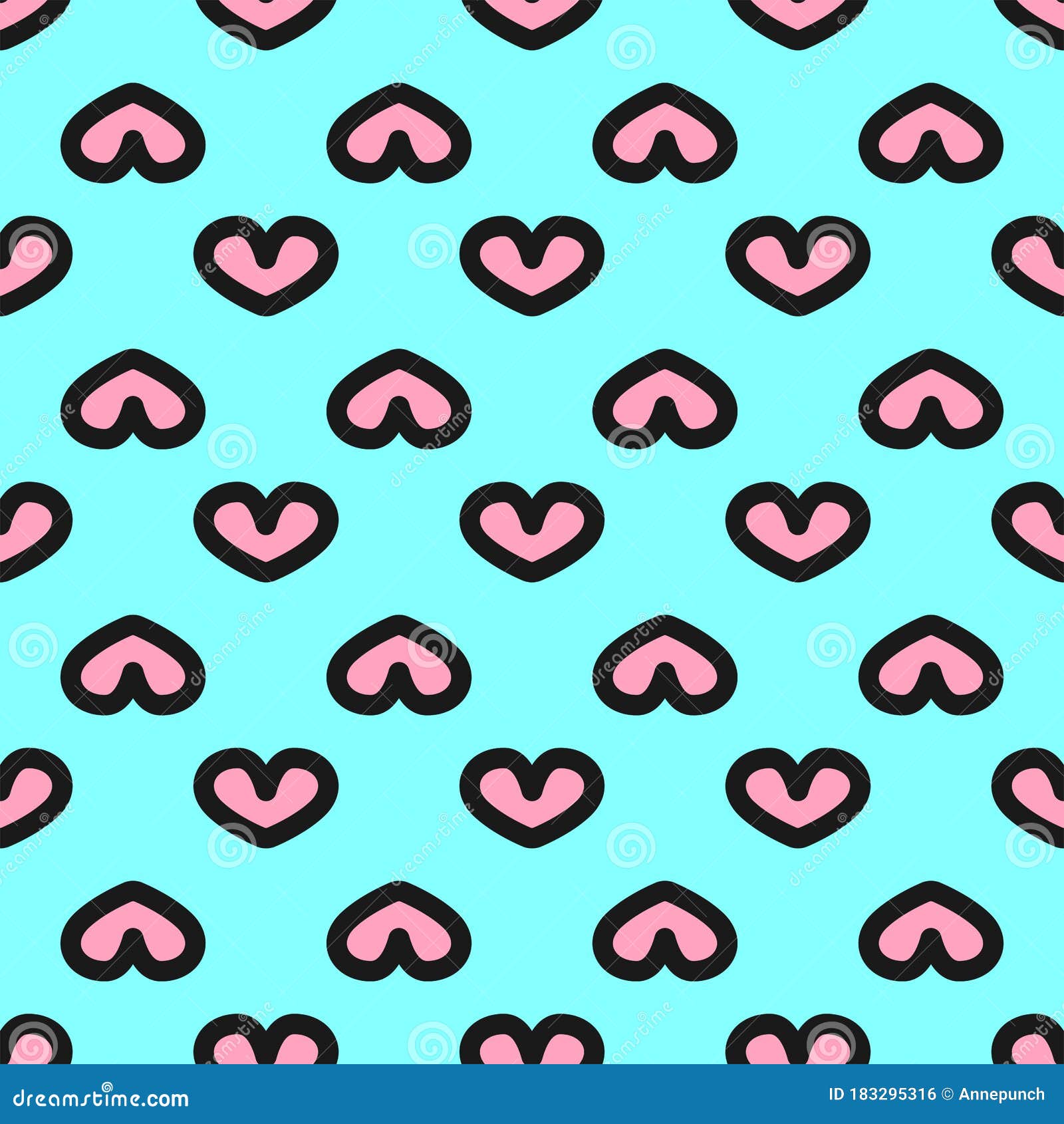Simple Seamless Pattern with Hearts. Cute Endless Print Stock Vector ...