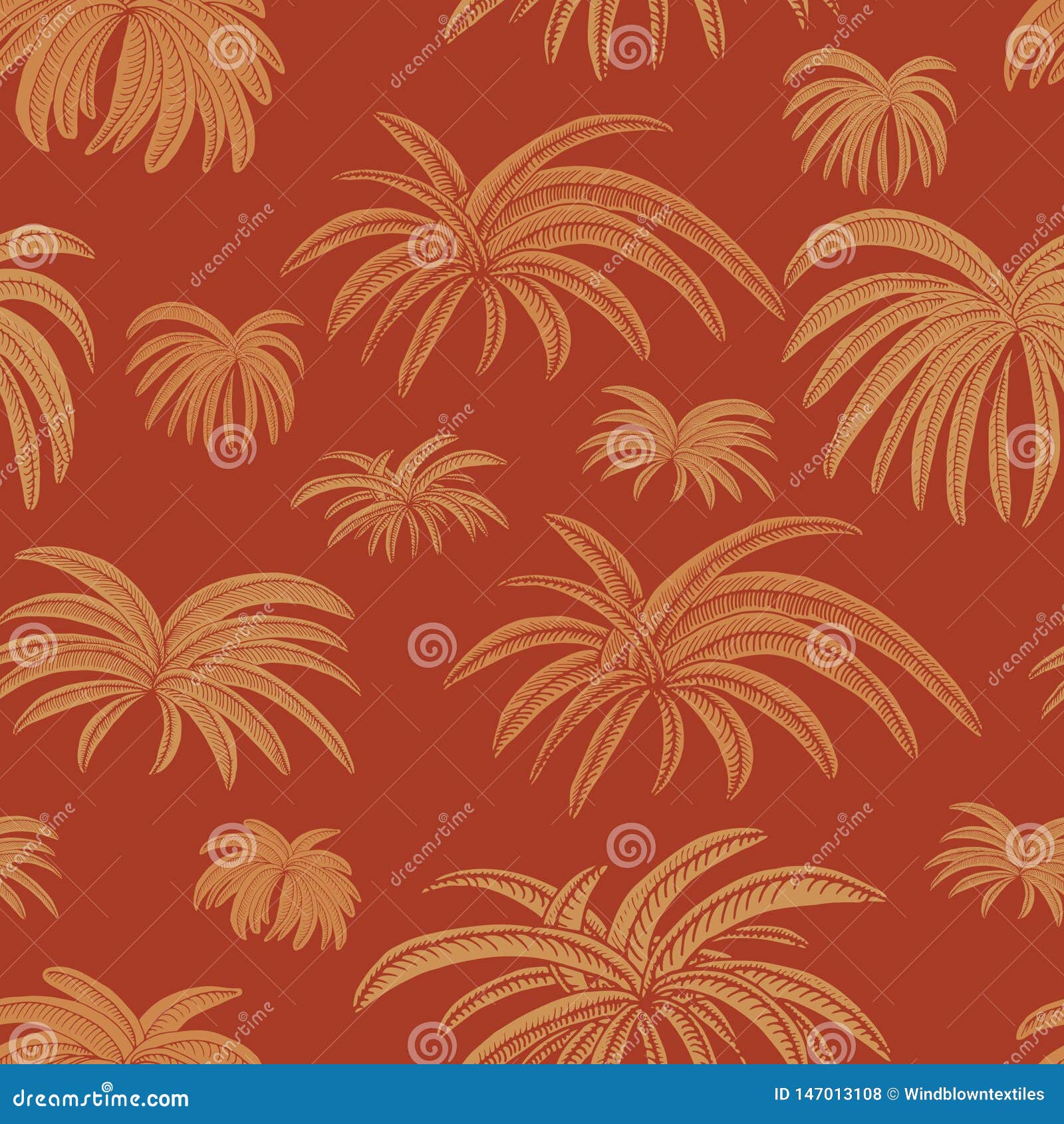 Golden Palms. stock illustration. Illustration of wallpaper - 147013108