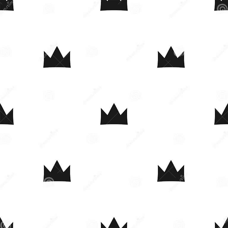 Simple Seamless Pattern with Repeating Crown. Stock Vector ...