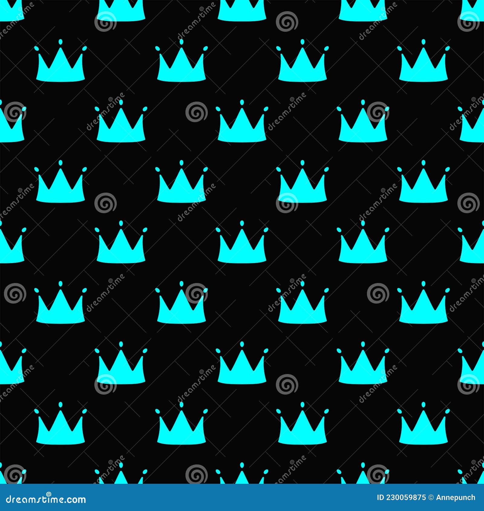 Simple Seamless Pattern with Repeating Crown. Stock Vector ...