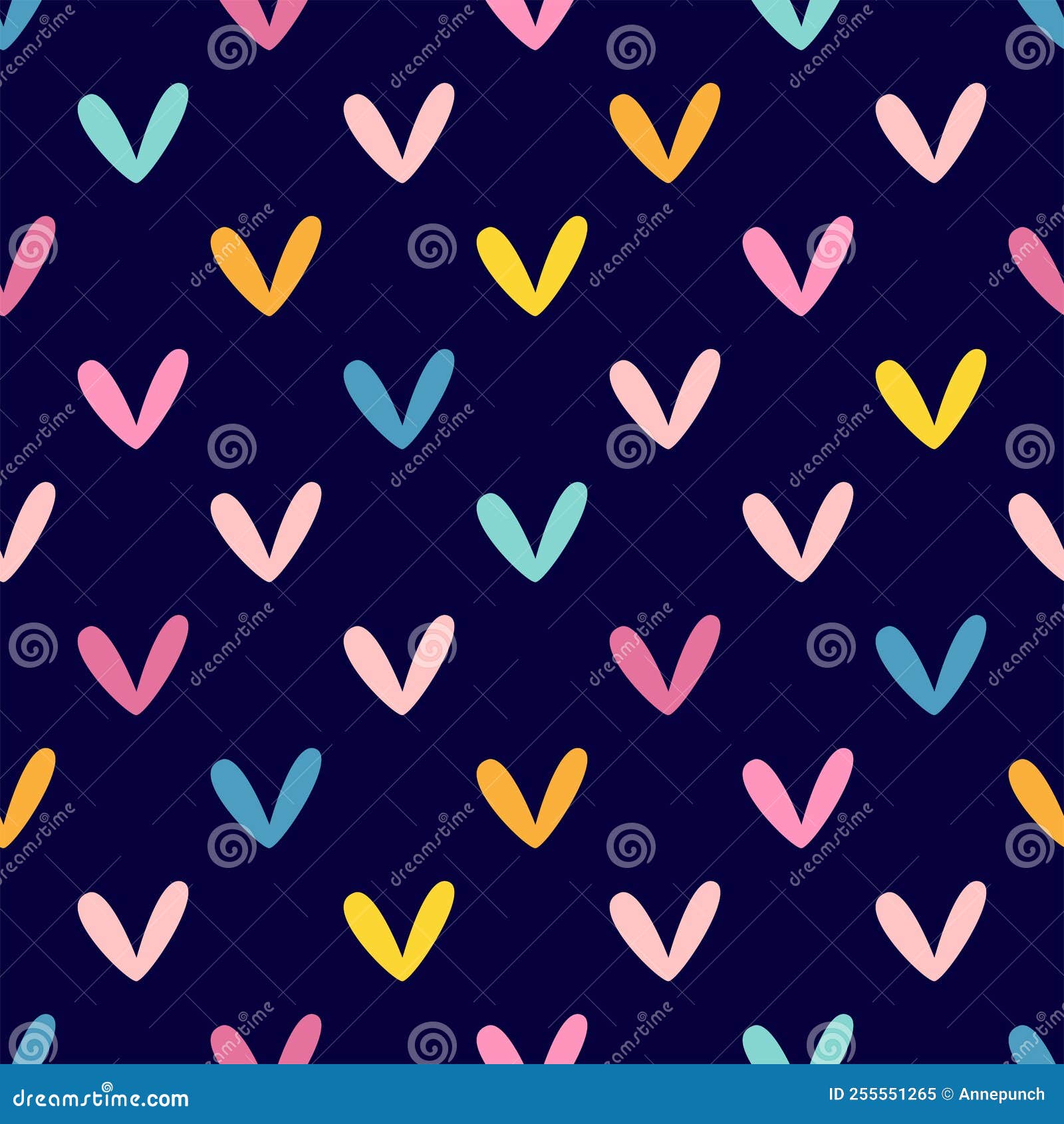 Simple Seamless Pattern with Repeating Hearts. Stock Vector ...