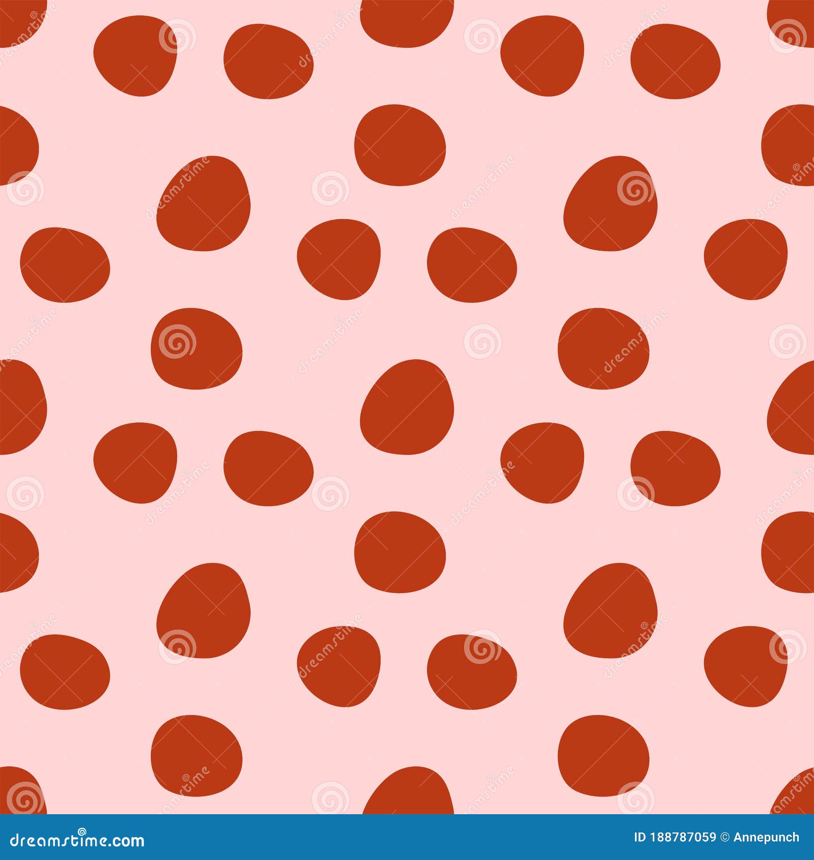 Simple Seamless Pattern with Repeating Uneven Round Spots. Stock Vector ...