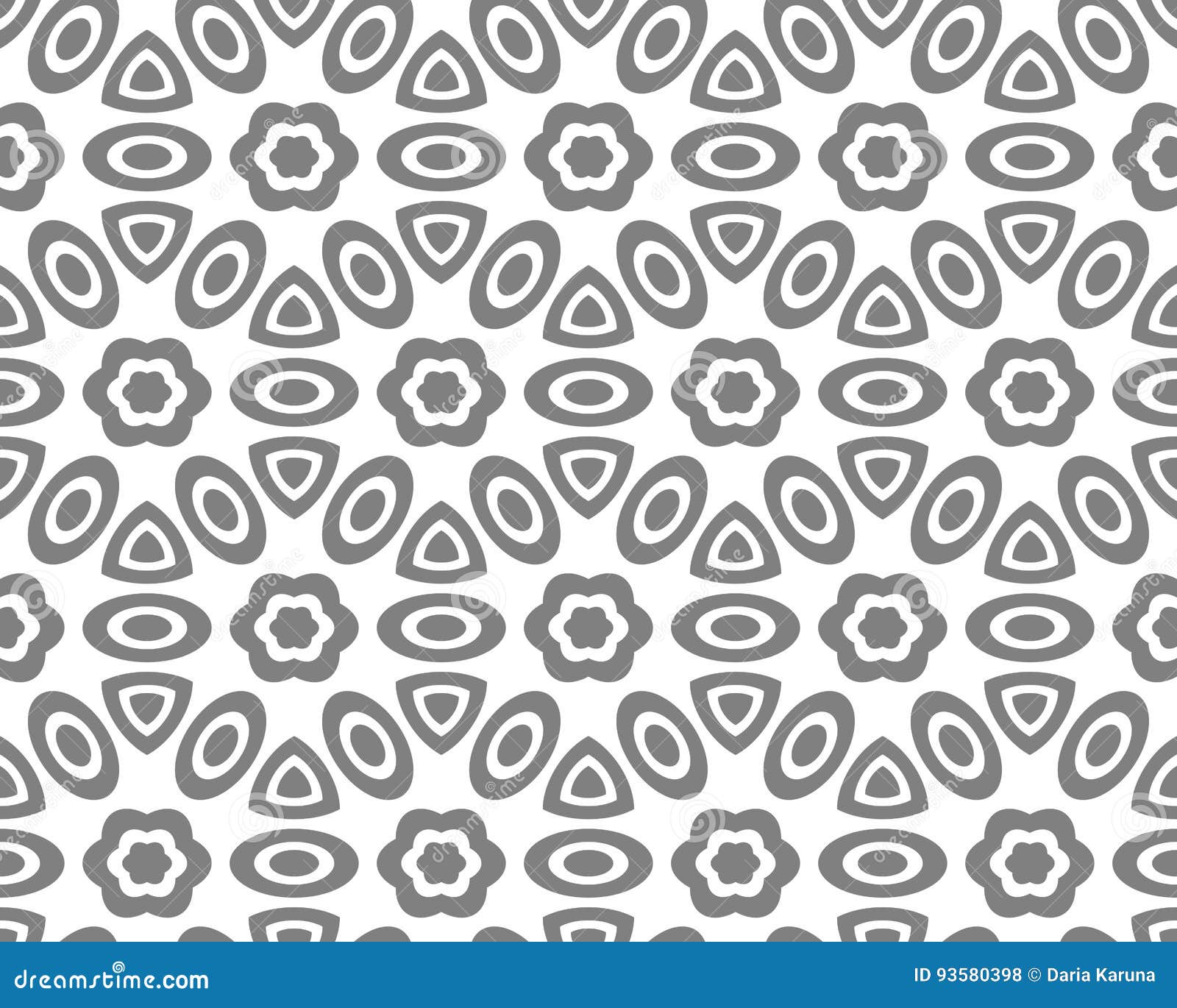 Simple Seamless Pattern of Rounded Shapes. Monochrome Image Stock ...