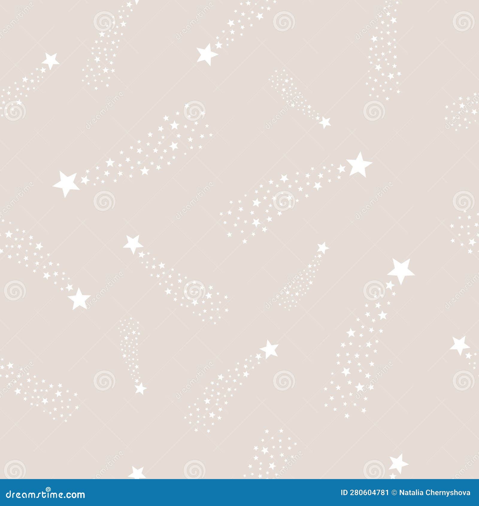 Simple Seamless Pattern with Stars and Constellation. Stock Vector ...