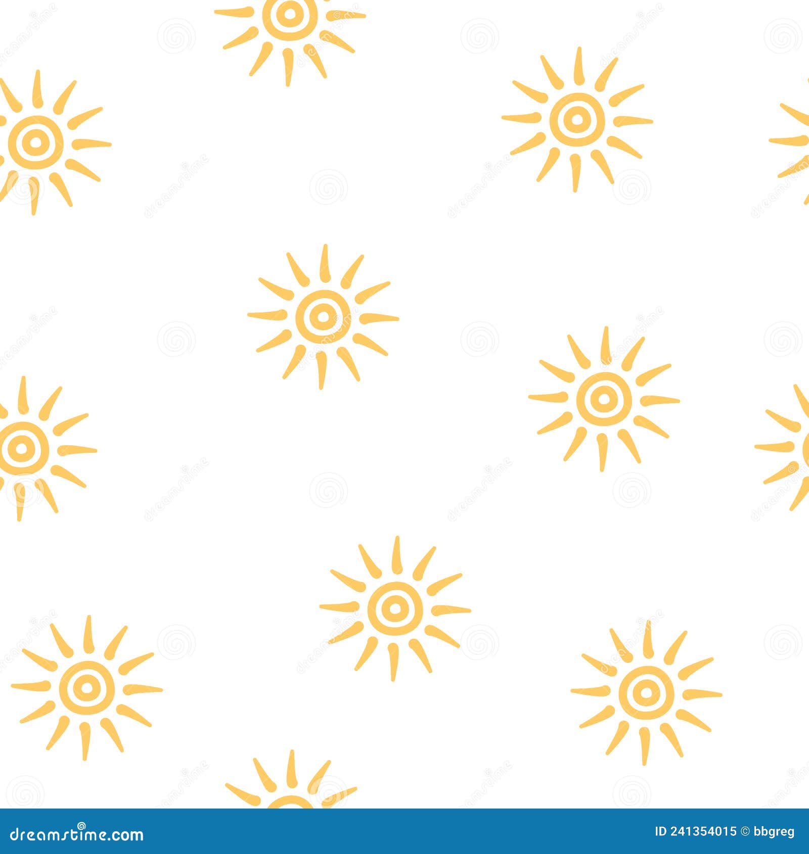 Simple Seamless Pattern of the Sun. Vector Illustration for a ...