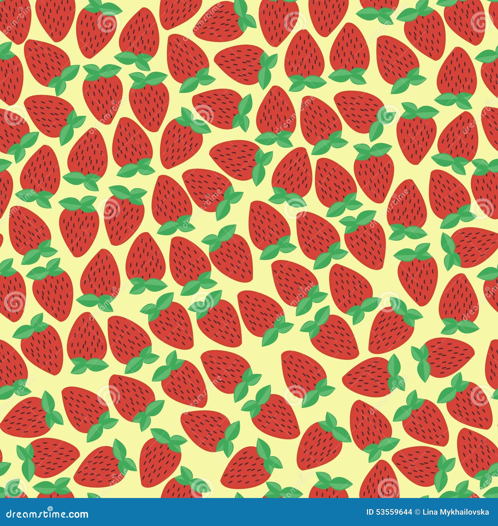 Simple Seamless Strawberry Background Stock Vector - Illustration of ...