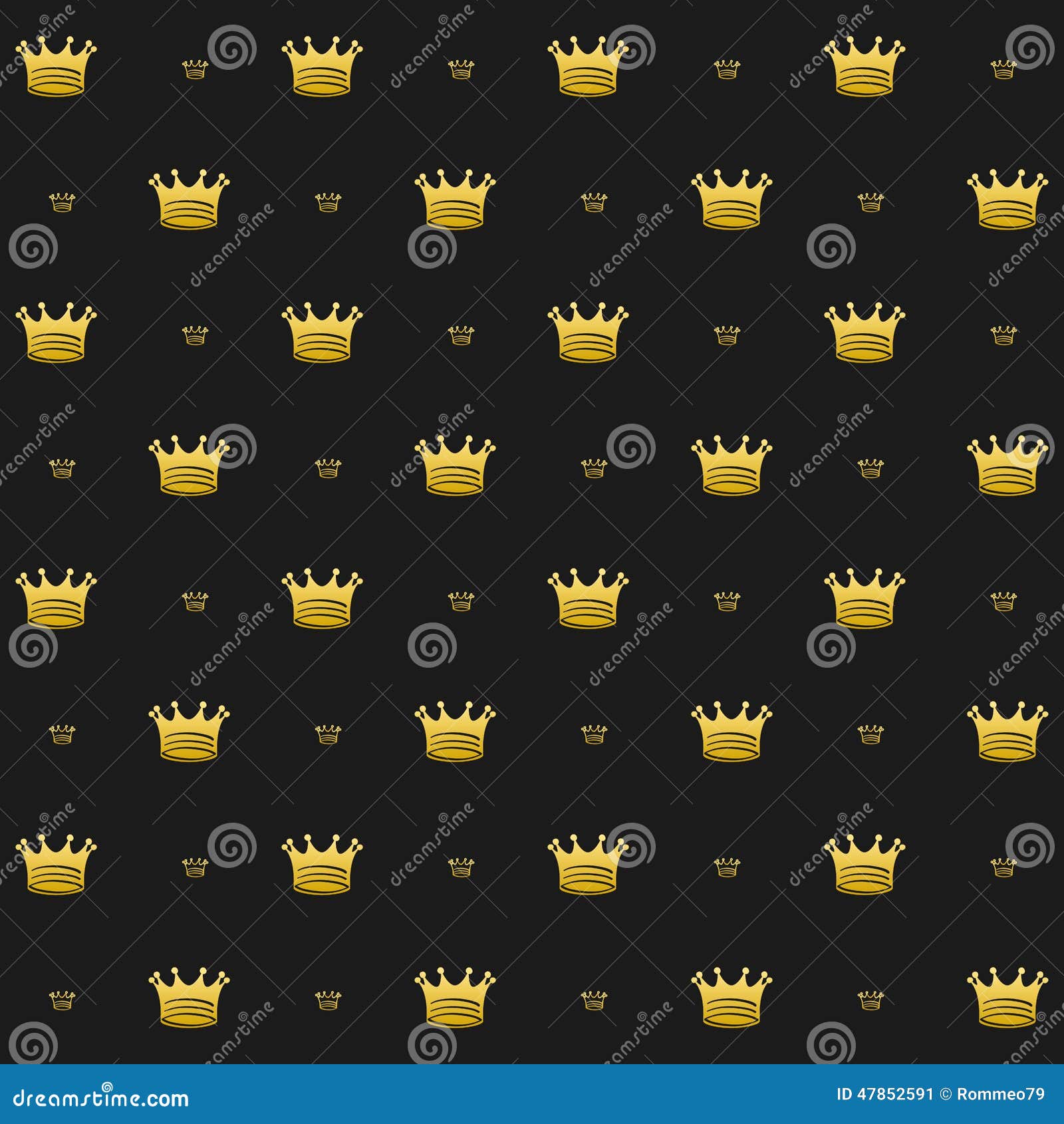 Simple Seamless Vector Pattern with Crown Symbol Art Stock Vector ...