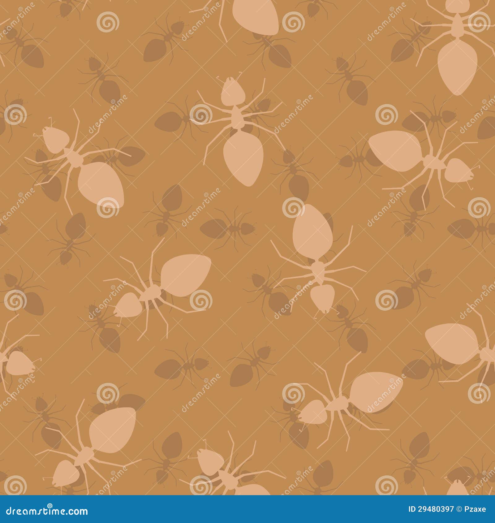 Simple Seamless Vector Texture - Ants Stock Vector - Illustration of ...
