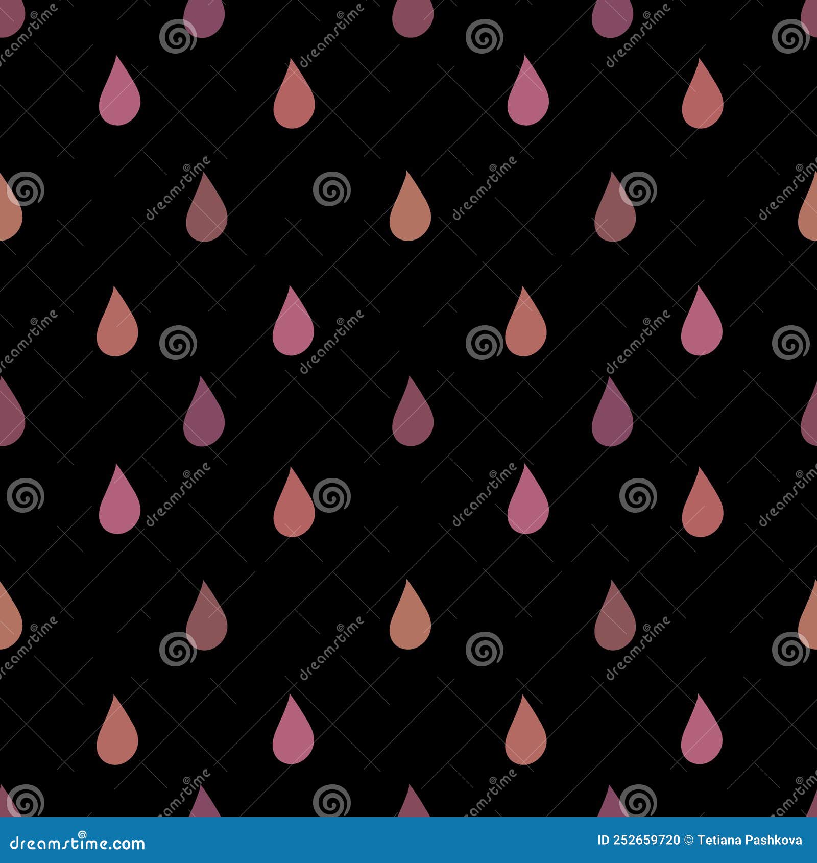 Simple Seamless Water Rain Drops Pattern for Clothes Print and Wrapping ...