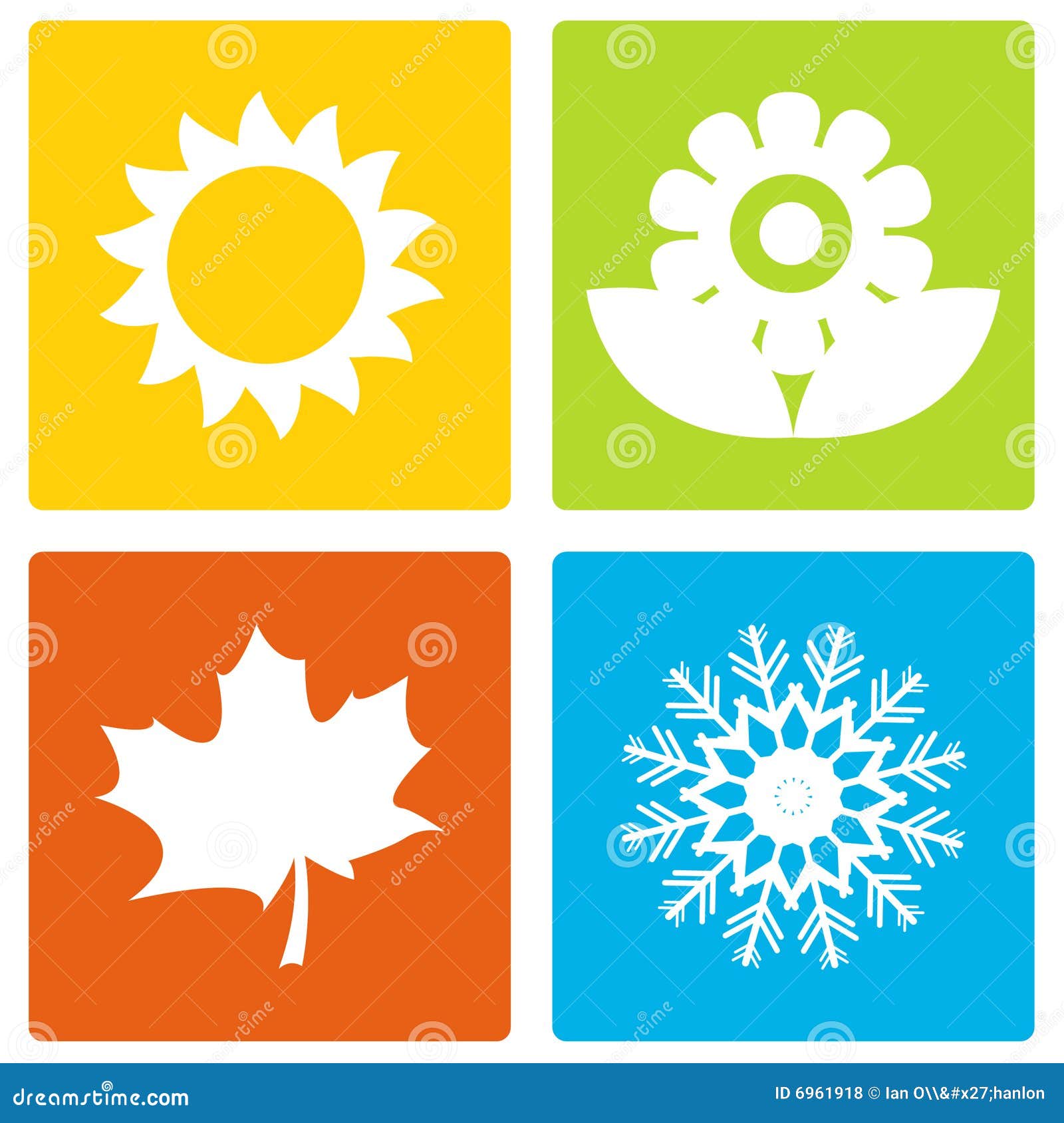 Simple seasons stock vector. Illustration of season, fall - 6961918