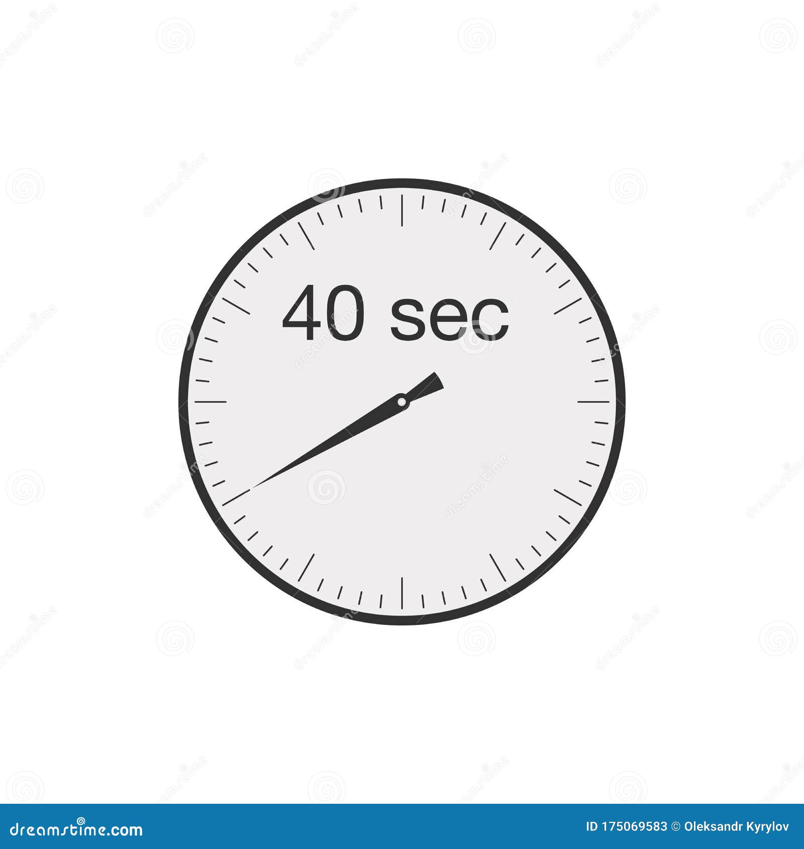 Simple 40 Seconds or 40 Minutes Timer. Stock Vector Illustration ...