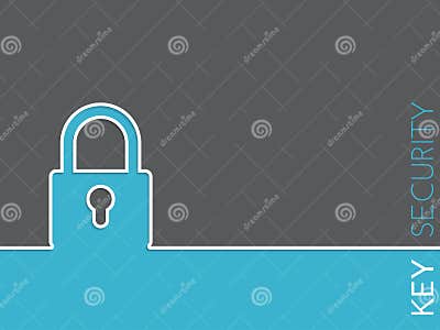 Simple Security Background with Padlock Stock Vector - Illustration of ...