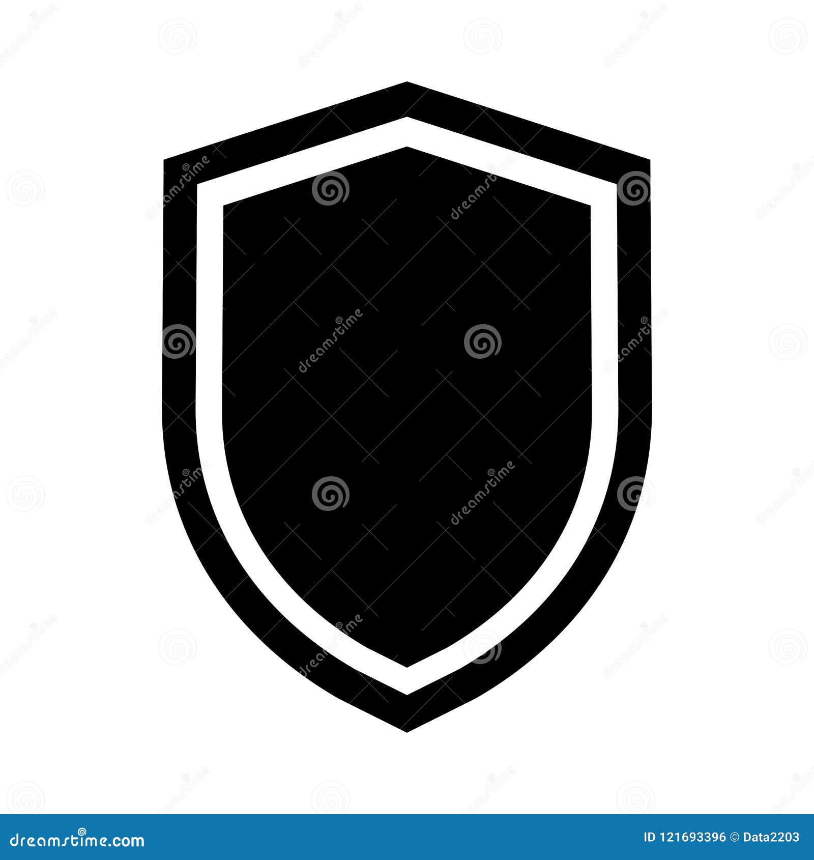 Security shield icon stock vector. Illustration of isolated - 121693396