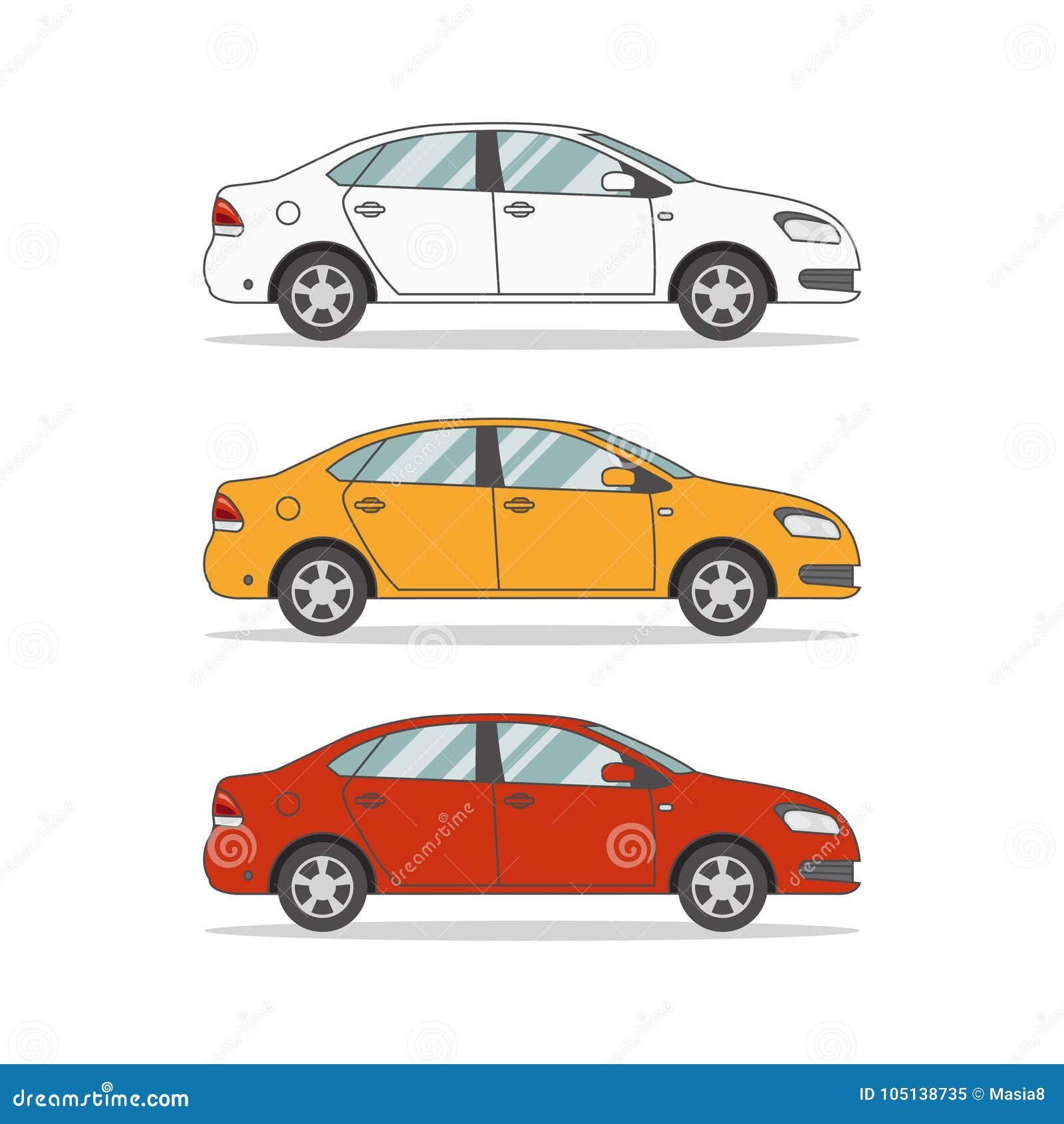 Simple sedan stock illustration. Illustration of template - 105138735