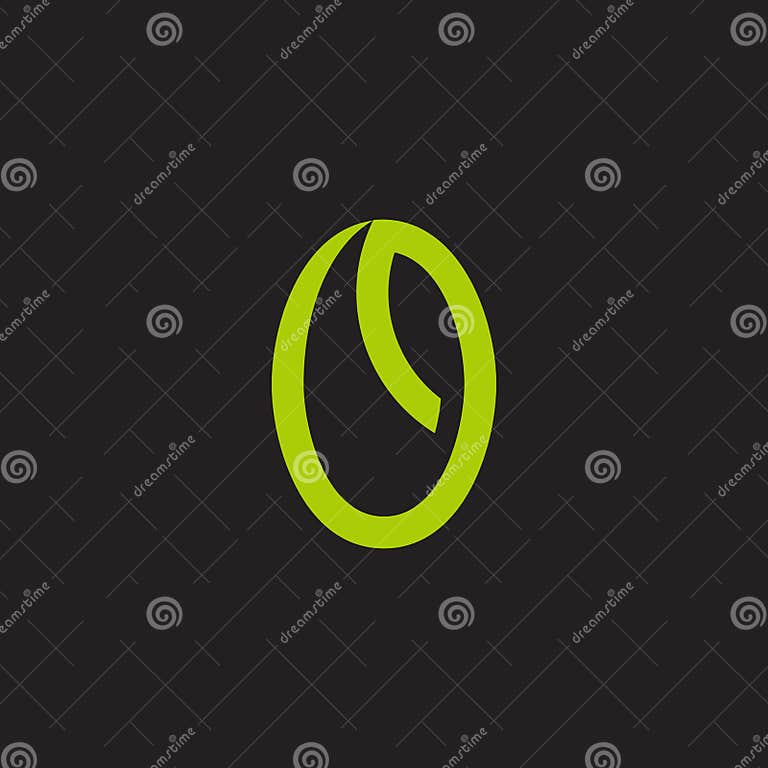 Simple Seed Green Bean Symbol Logo Vector Stock Vector - Illustration ...