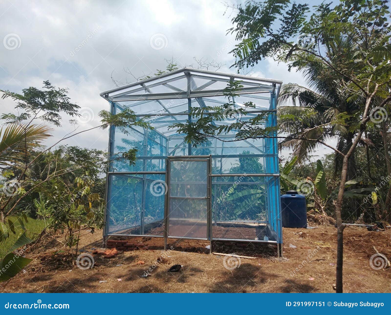 Simple Seed House Building in a Village Stock Image - Image of house ...