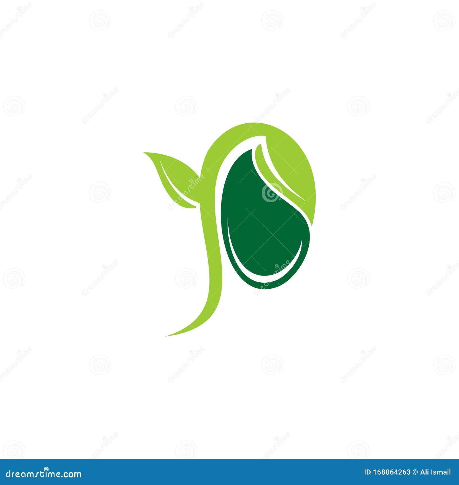 Simple seed sprout logo stock vector. Illustration of icon - 168064263