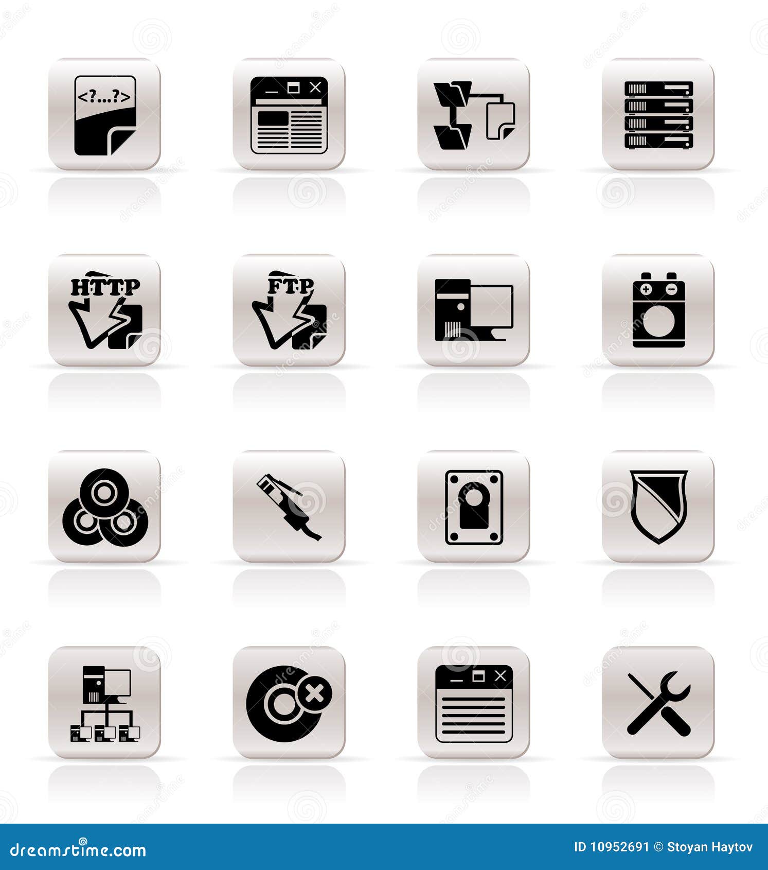 Simple Server Side Computer Icons Stock Vector - Illustration of ...