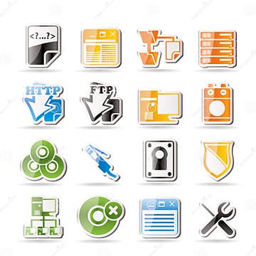 Simple Server Side Computer Icons Stock Vector - Illustration of ...